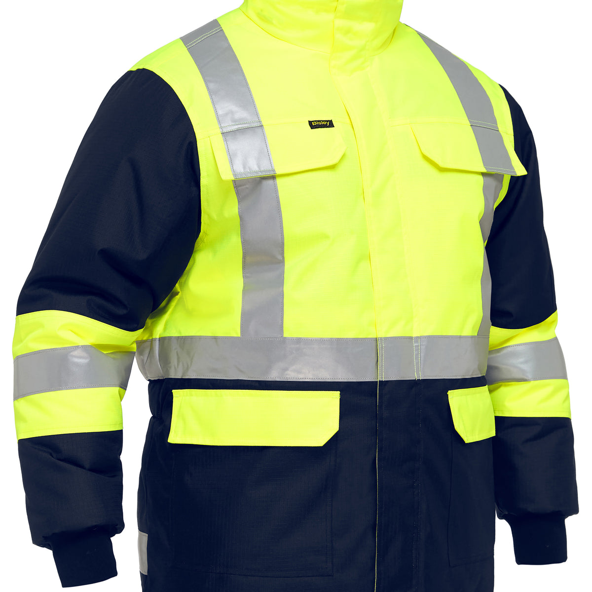 X Taped Two Tone Hi Vis Freezer Jacket – The Workers Wardrobe